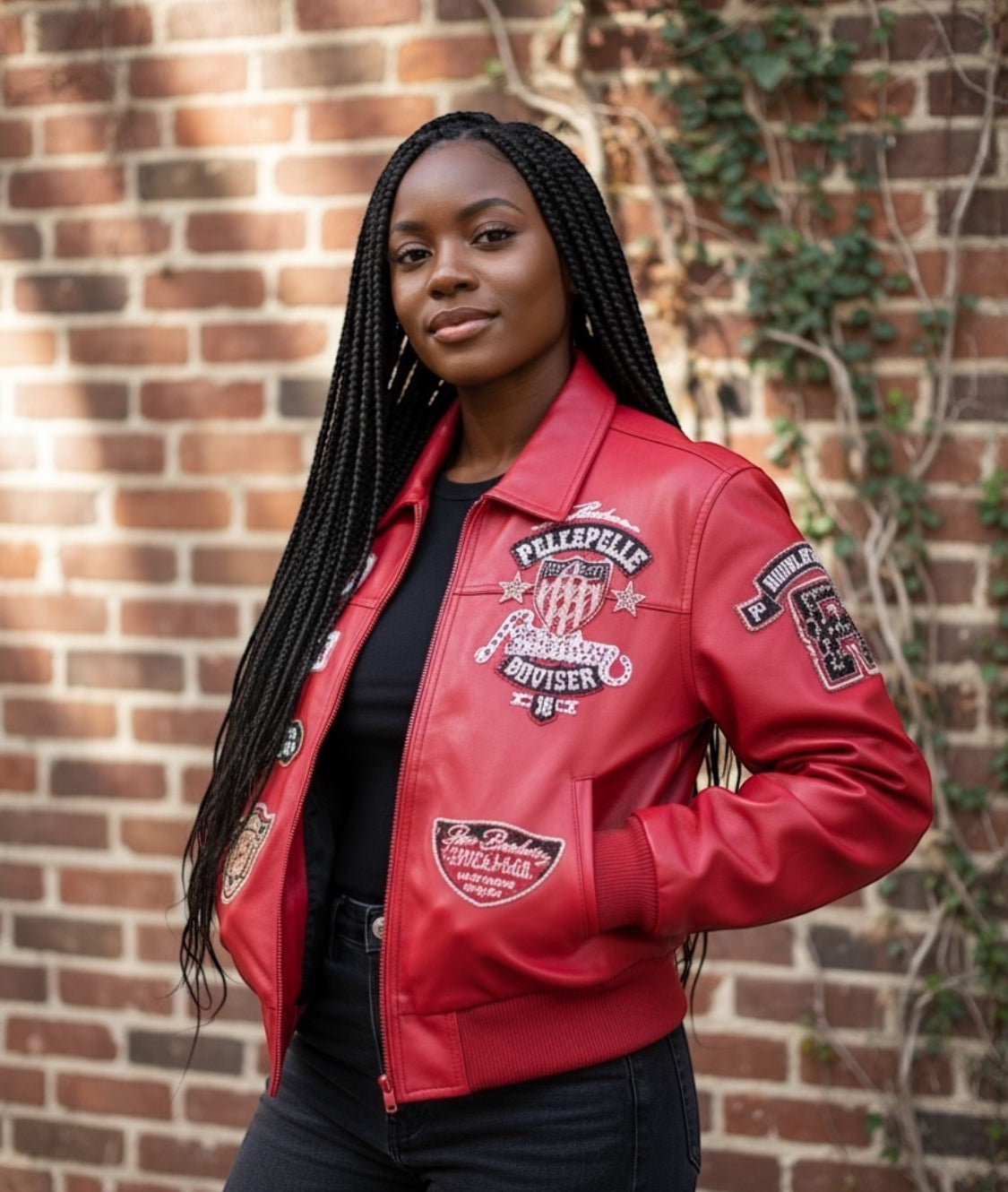 PELLE PELLE red women bruiser crop leather – BLUEPRINT CHICAGO